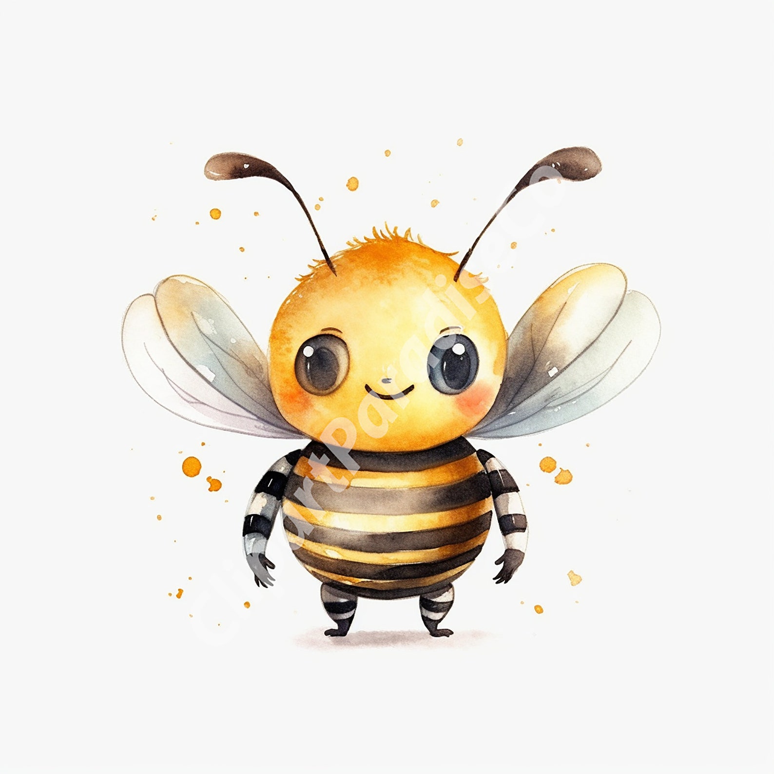 Cute Bee Clipart Collection 10 Clipart Image, Kawaii Design for Card ...
