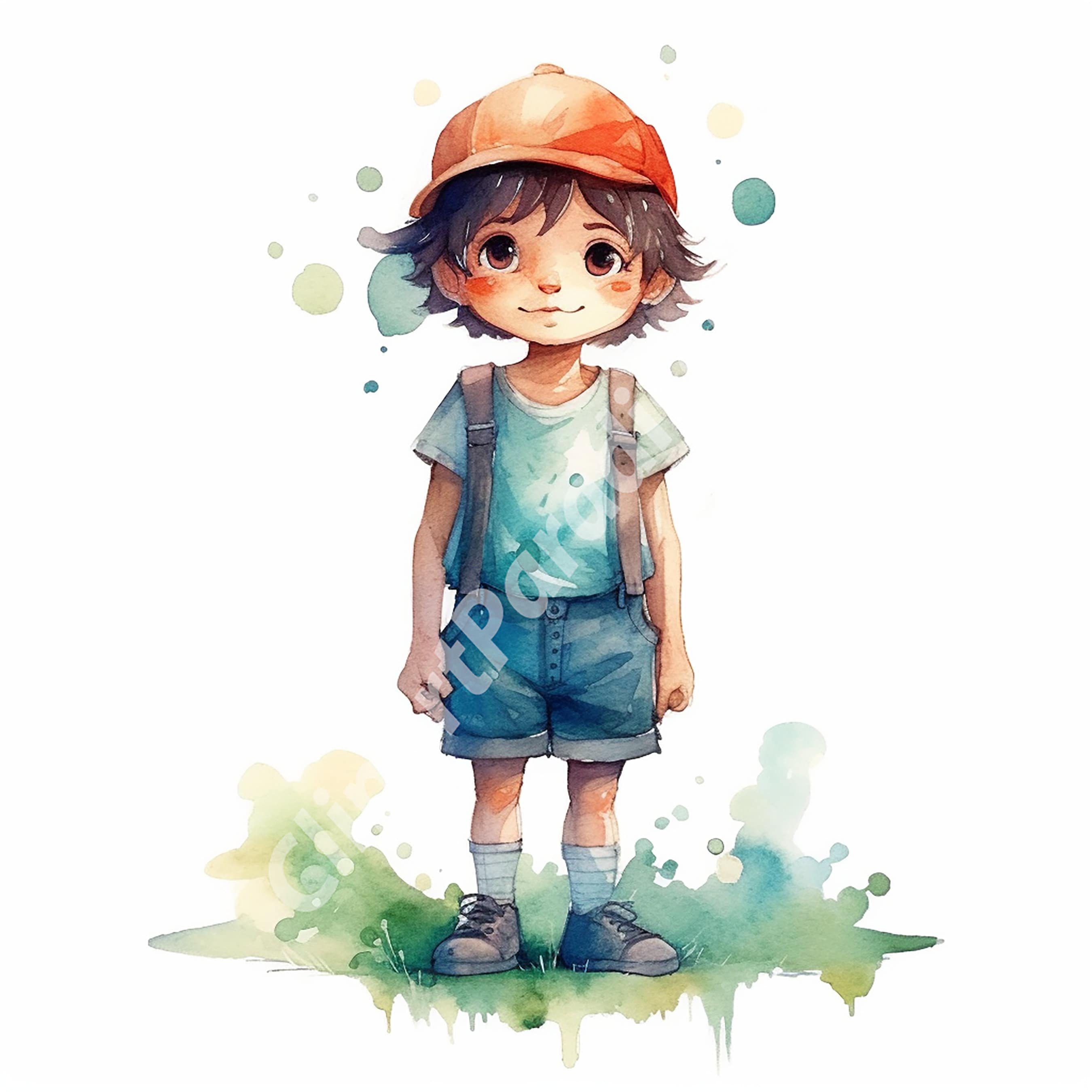 14 Cute Kid-boy Clip Art Collection: 14 High Quality Images Digital ...