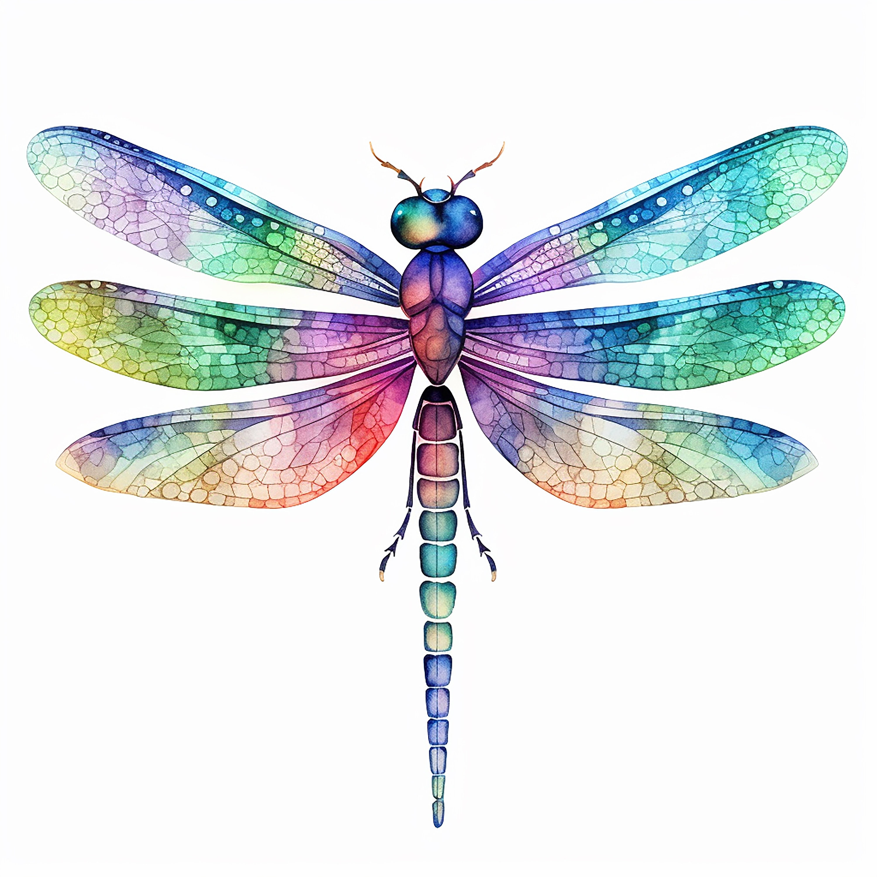 12 High Quality Dragonfly Clipart Collection, Digital Download Perfect ...