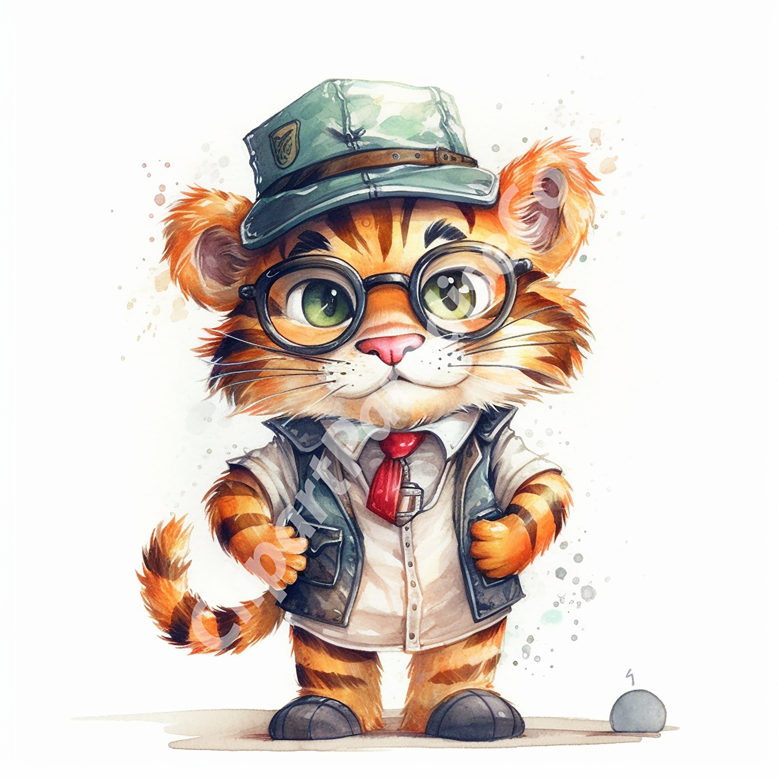 Cute Tiger Clip Art Collection: 10 High Quality Images - Etsy