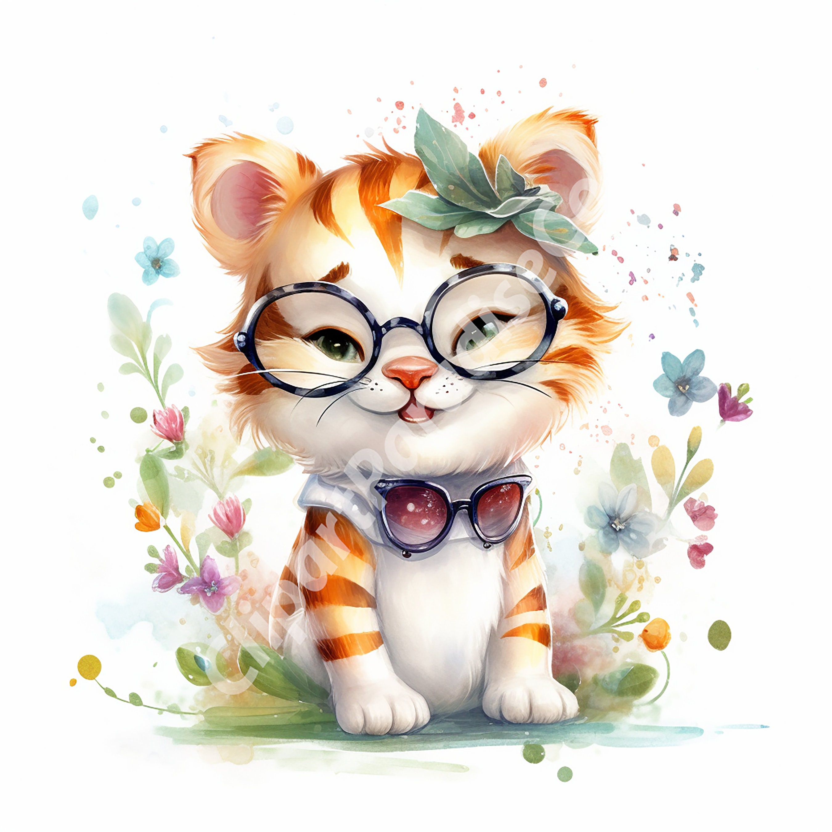 Cute Tiger Clip Art Collection: 10 High Quality Images - Etsy