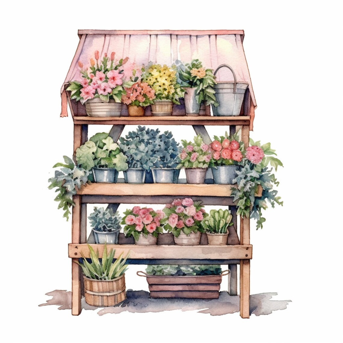 18 Flower Stand Clipart : 18 Water Color High Quality Images - Etsy