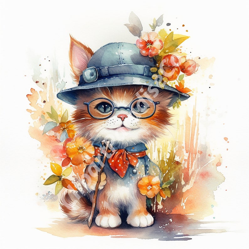 Cute Cat Clip Art : 50 High Quality Images Collection Bundle 2th ...