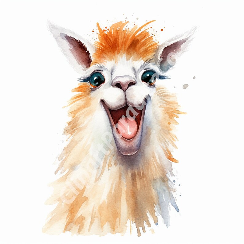 12 Cute Lama Clip Art Collection: 12 High Quality Images Instant ...