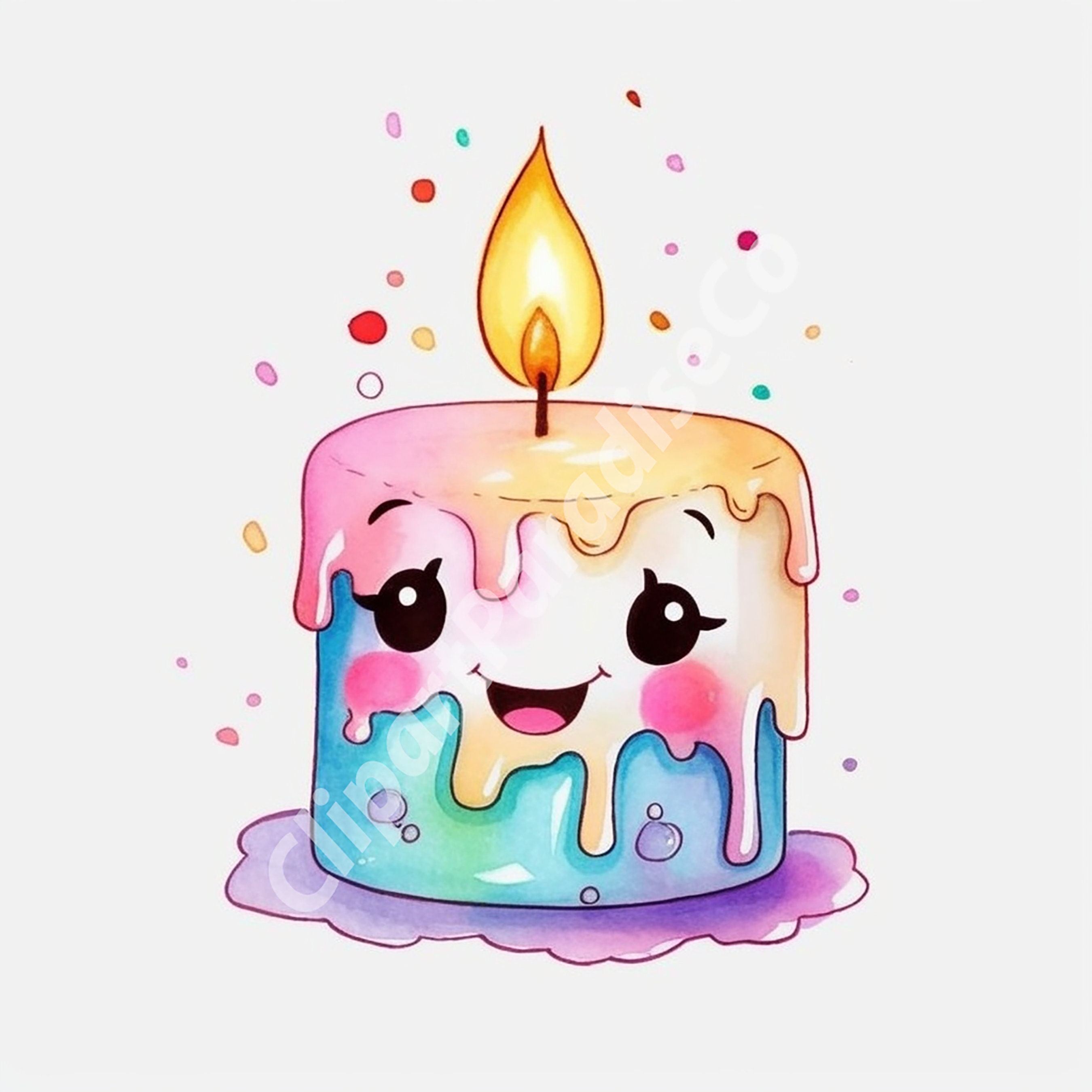 Cute Candle Clipart Collection 12 Clipart Image Kawaii - Etsy
