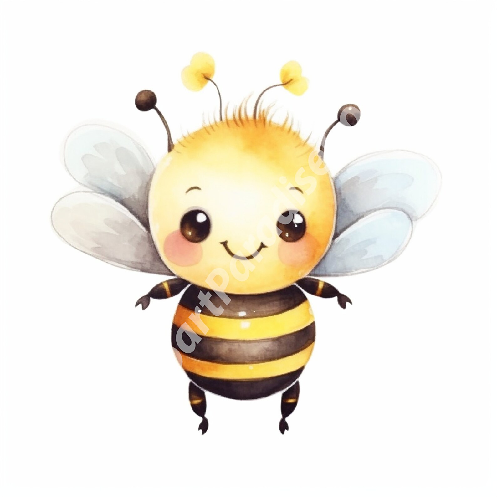 Cute Bee Clipart Collection 10 Clipart Image, Kawaii Design for Card ...