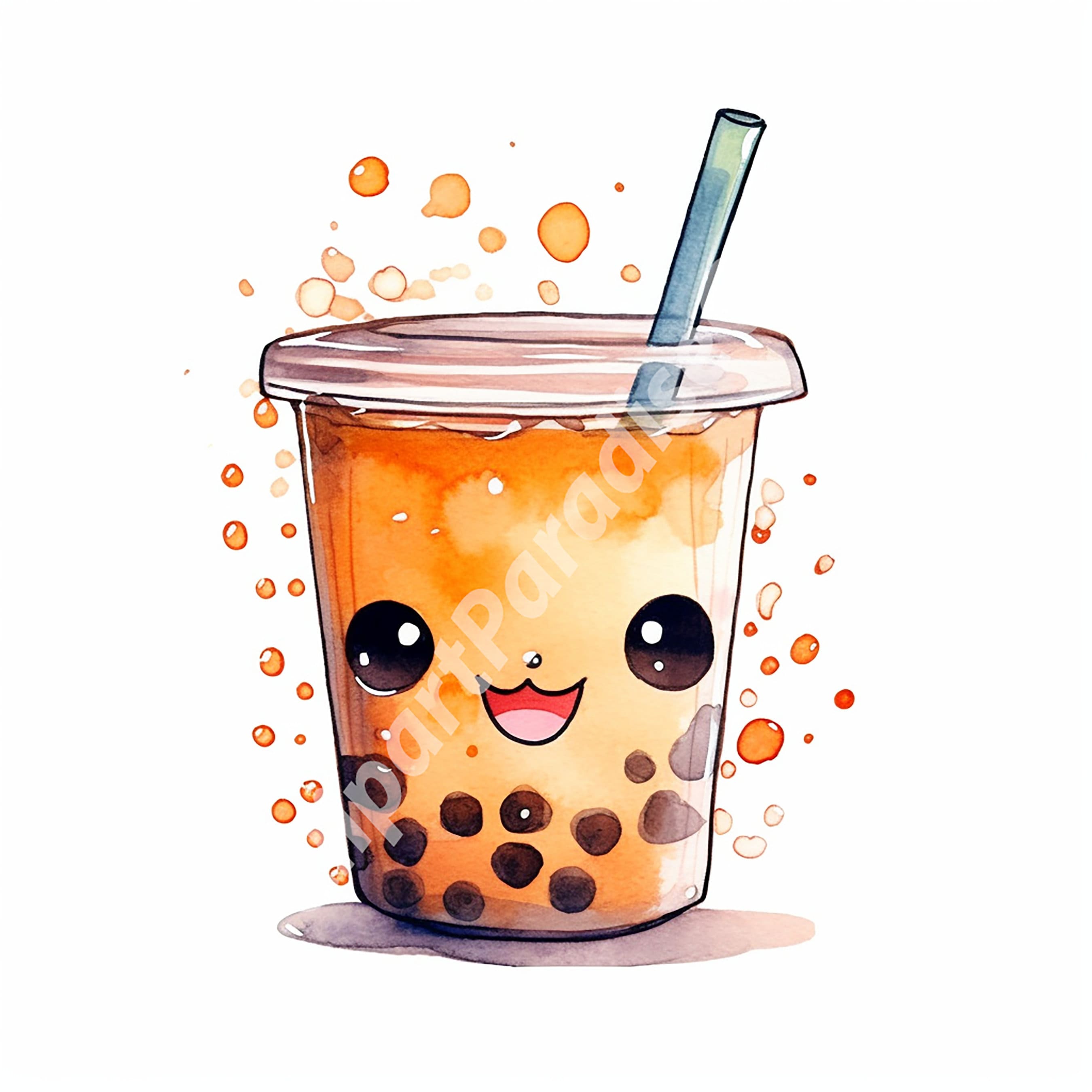 Bubble Tea Clipart, Boba Tea, Drink, Food Clipart, Food Art for Card ...