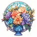 6 Glass Style Design Flower Clipart : 6 High Quality Images Collection ...
