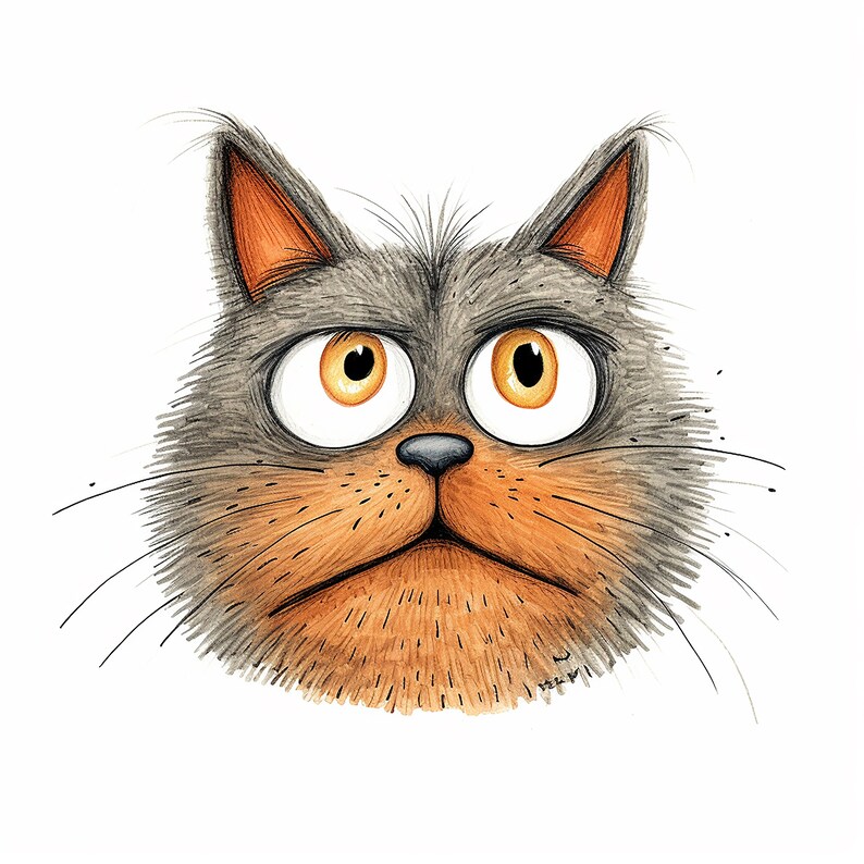 12 Cute Cat Face Clipart : 12 High Quality Images Collection instant ...