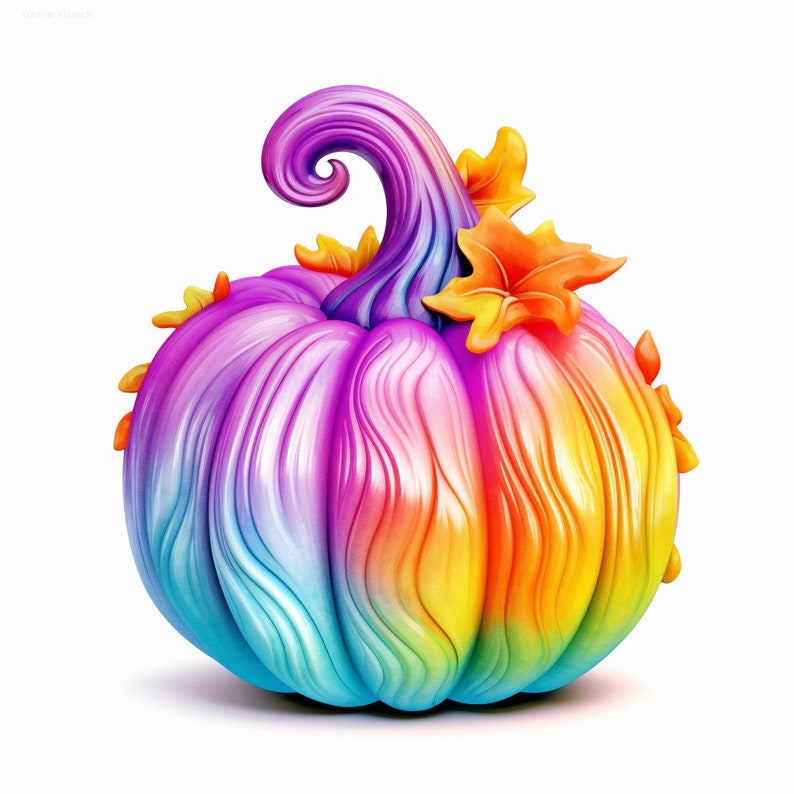 12 Halloween Colorful Pumpkin Clipart : 12 High Quality Images ...