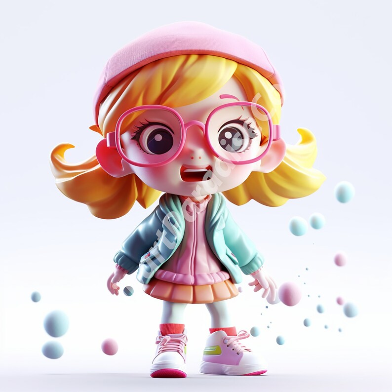 Cute Girl Clip Art Collection: 10 High Quality Images Series - Etsy