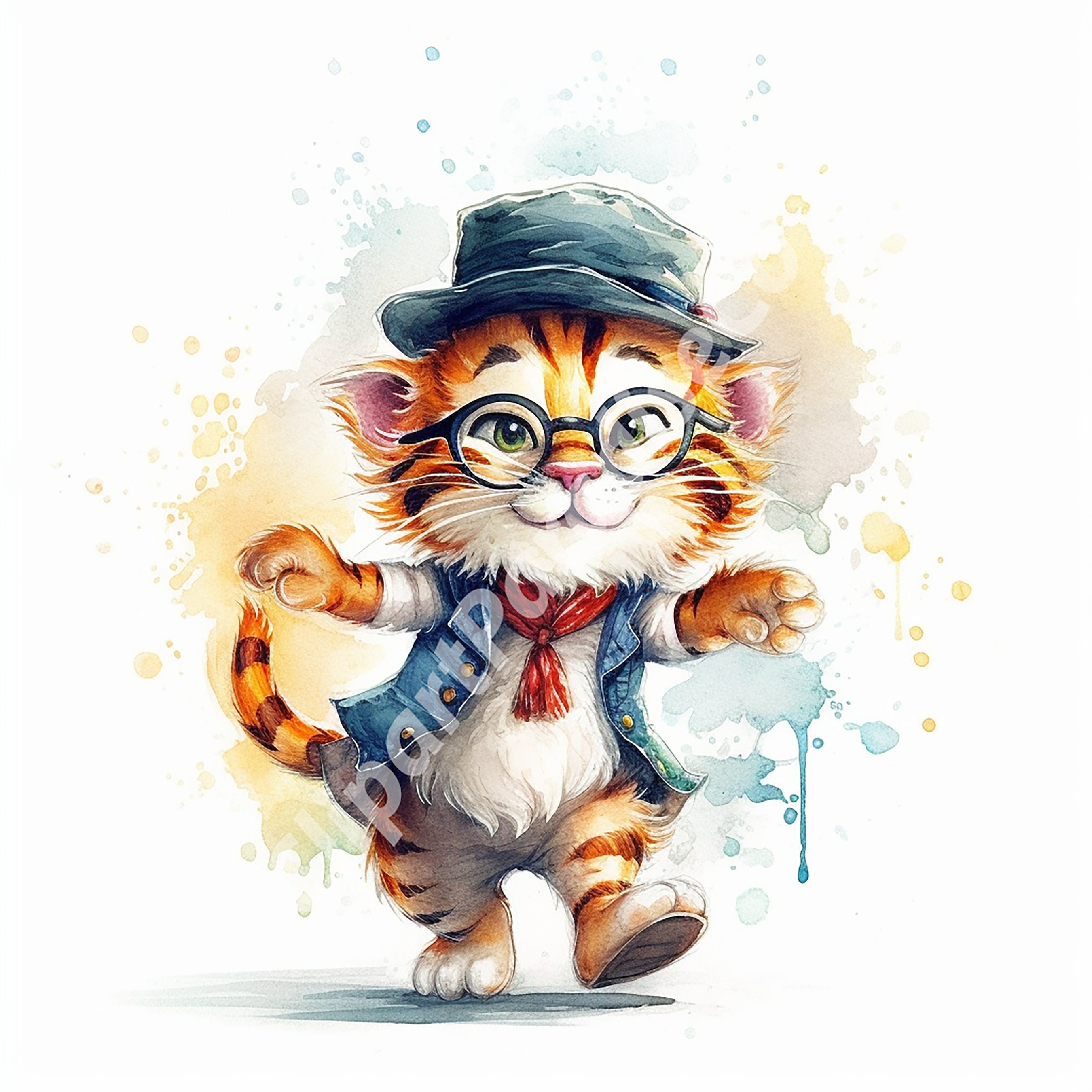 Cute Tiger Clip Art Collection: 10 High Quality Images - Etsy