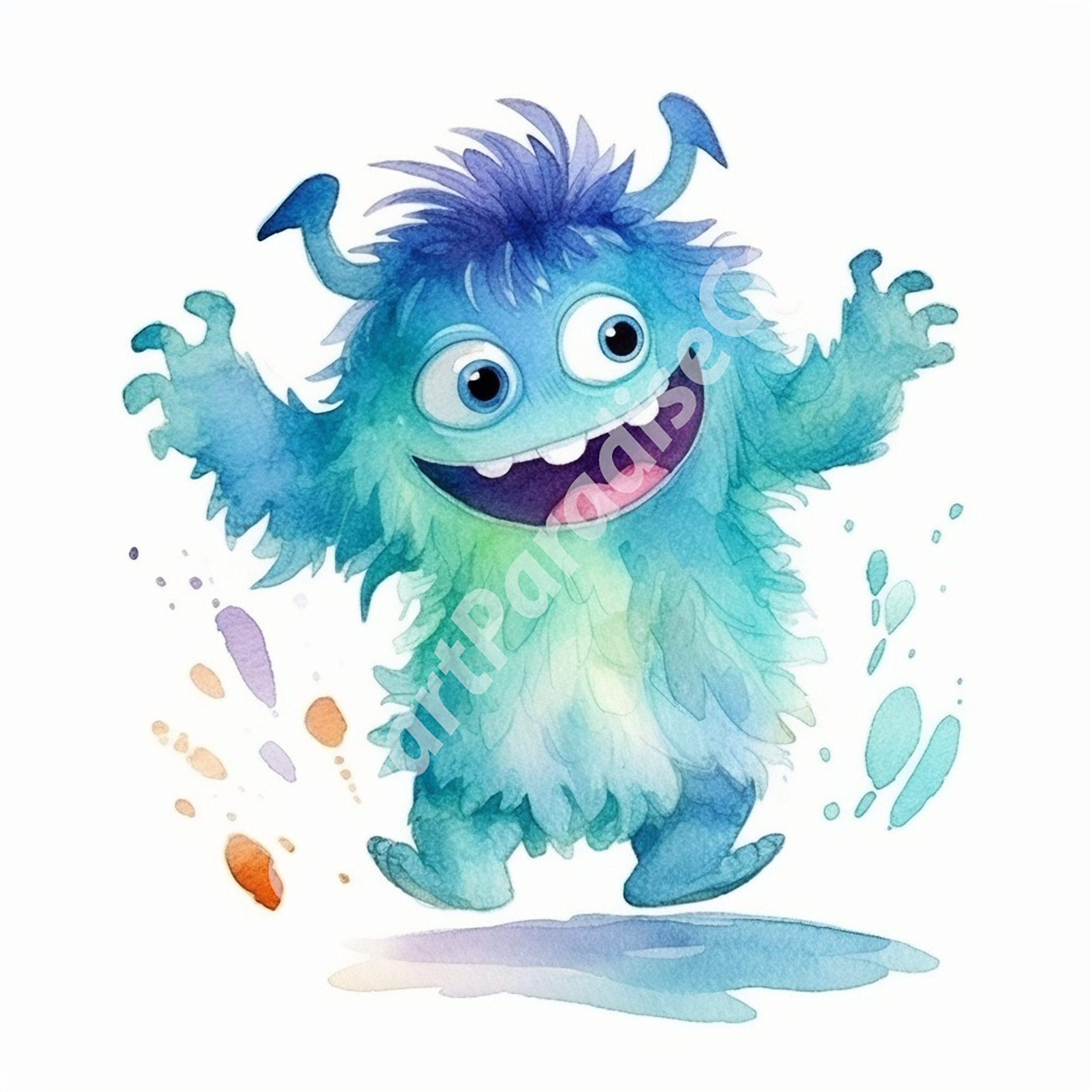 20 High Quality Jpgs- Cute Monster Clipart Collection, Digital Download ...