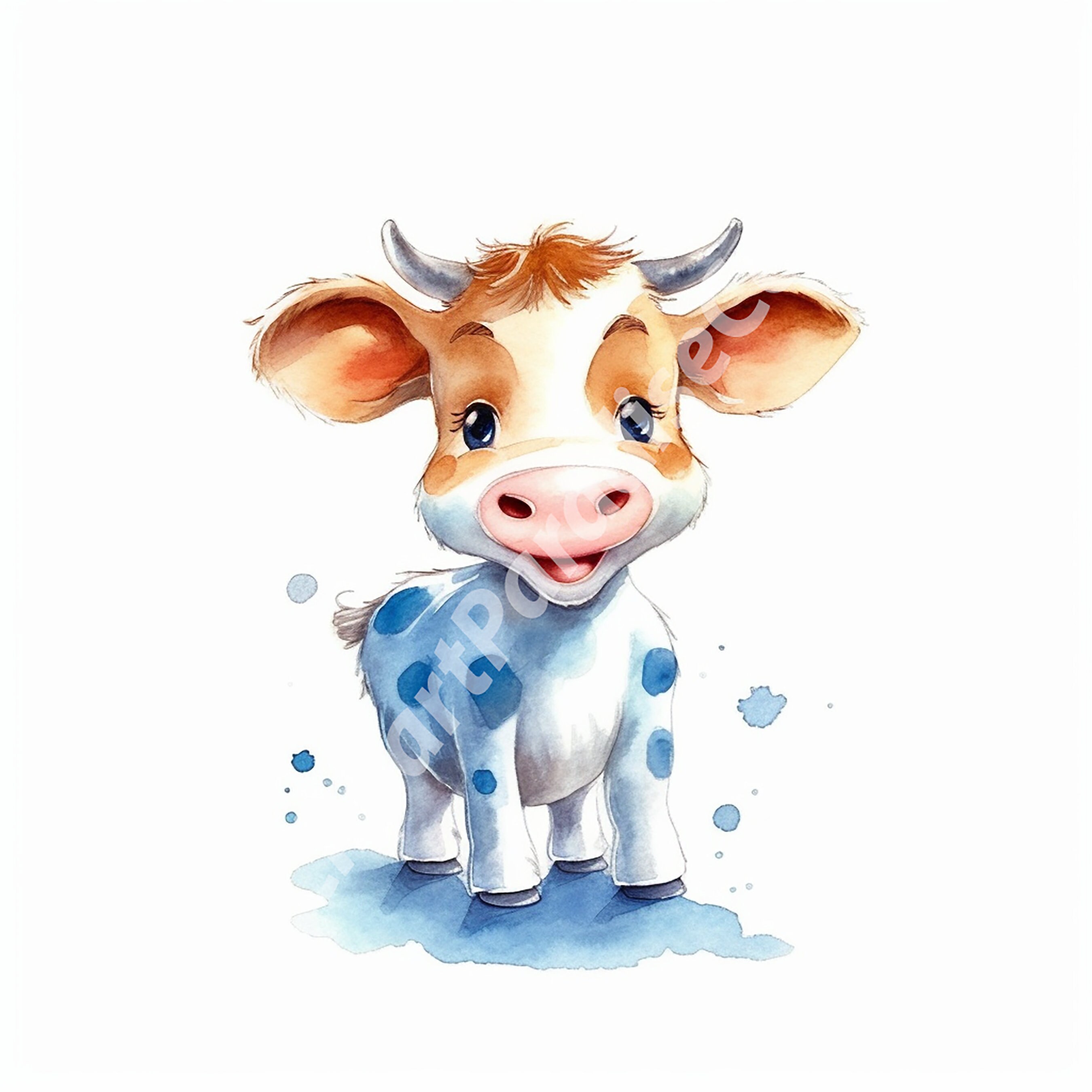 Cute Cow Clipart Collection 10 Clipart Image, Animal Design for Card ...