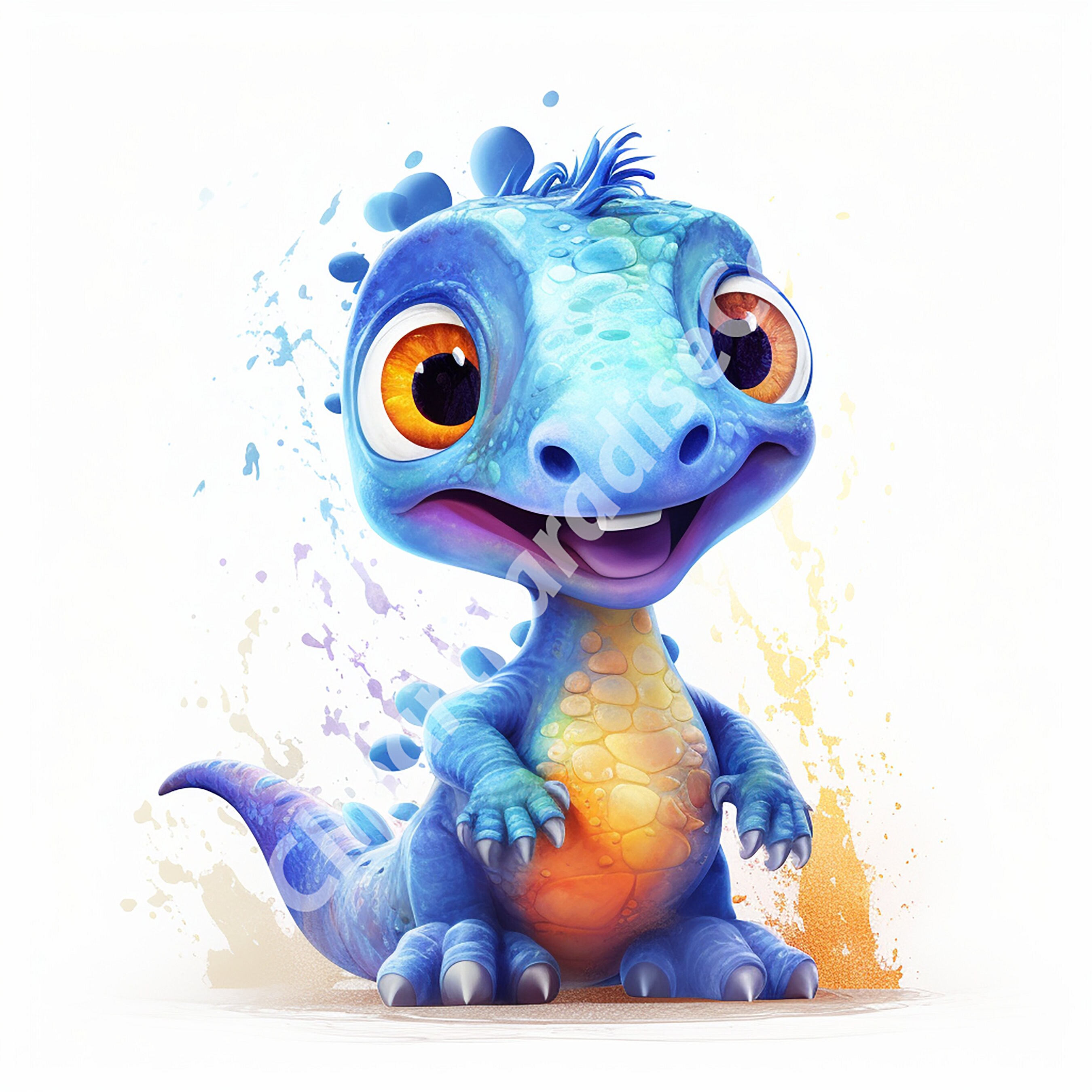 8 Cute Dinosaur Clip Art Collection: 8 High Quality Images for Digital ...