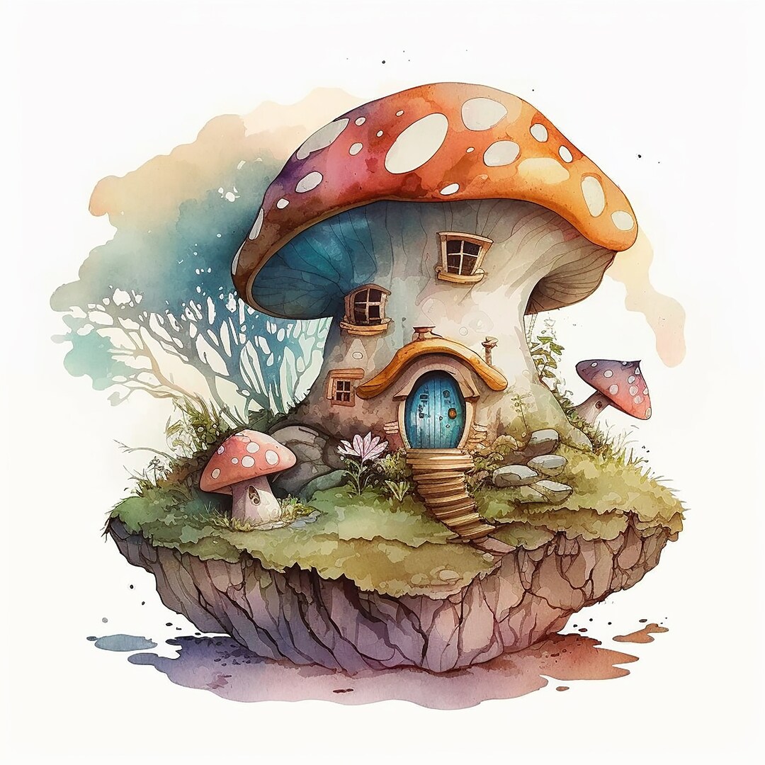 20 Mushroom House Clipart Collection: 20 High Quality Images for ...