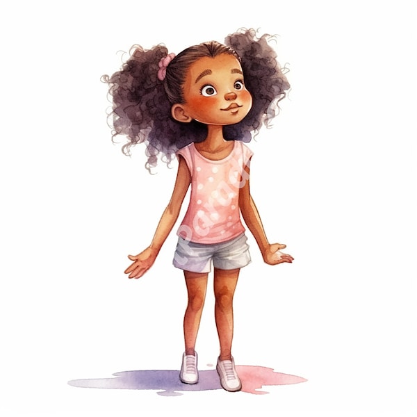 Mixed Girl Cartoon - Etsy