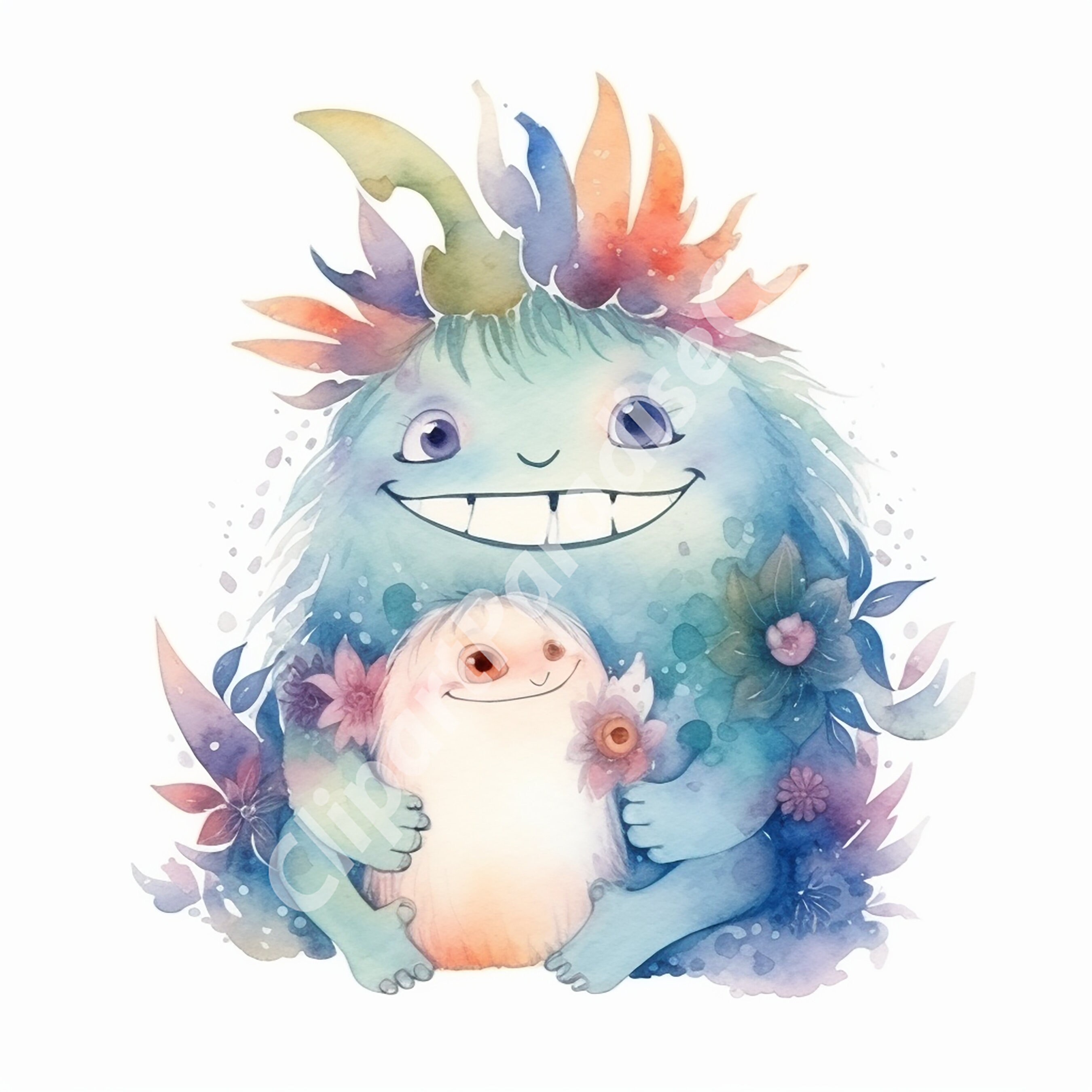 15 Monster Mother & Child Clipart Collection:15 High Quality Images for ...