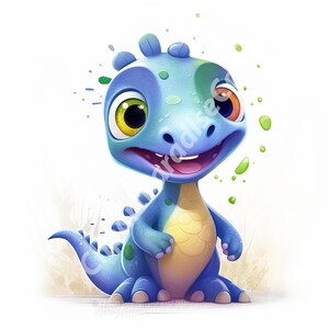 8 Cute Dinosaur Clip Art Collection: 8 High Quality Images for Digital ...
