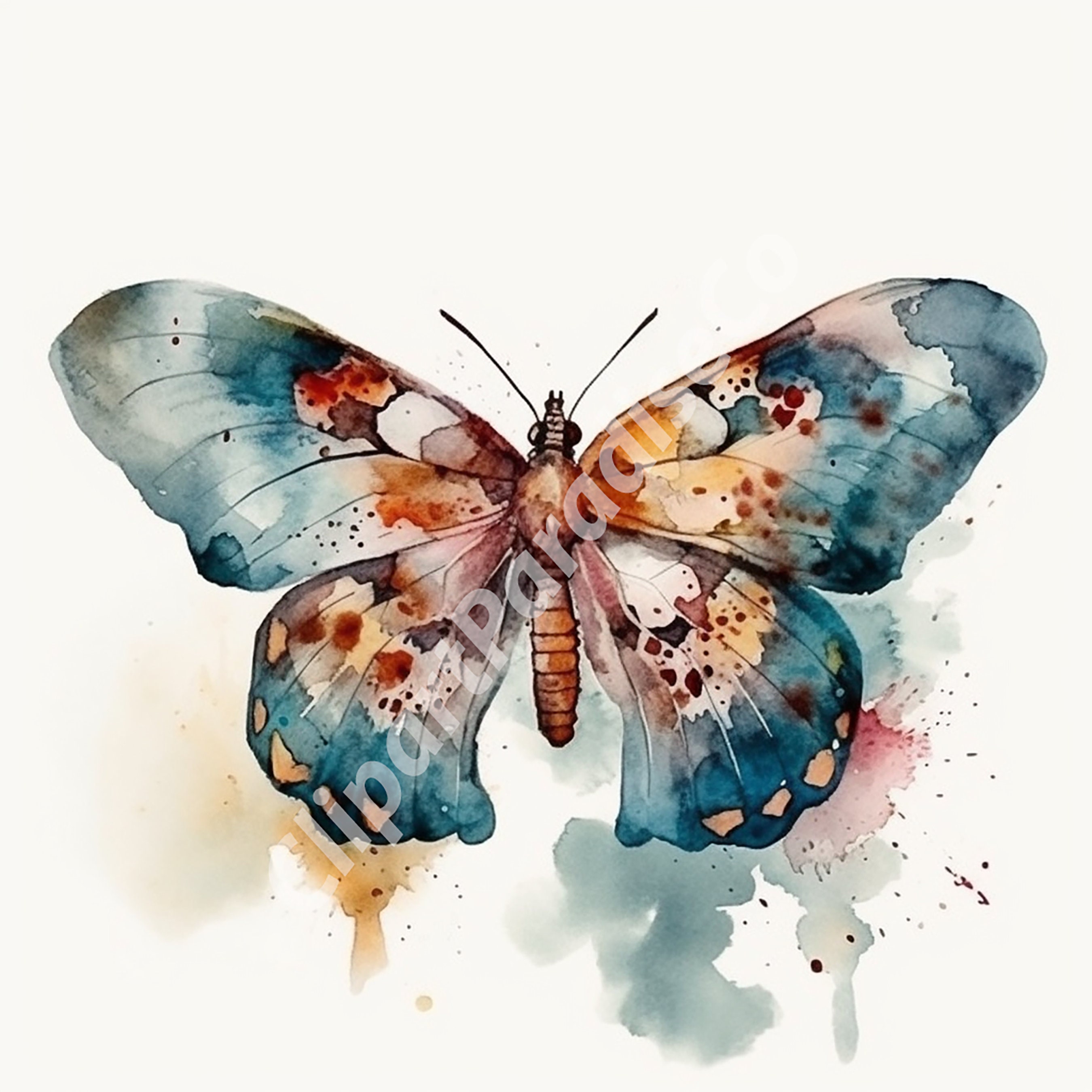 10 Boho Moth Clip Art Collection: 10 High Quality Images for Digital ...