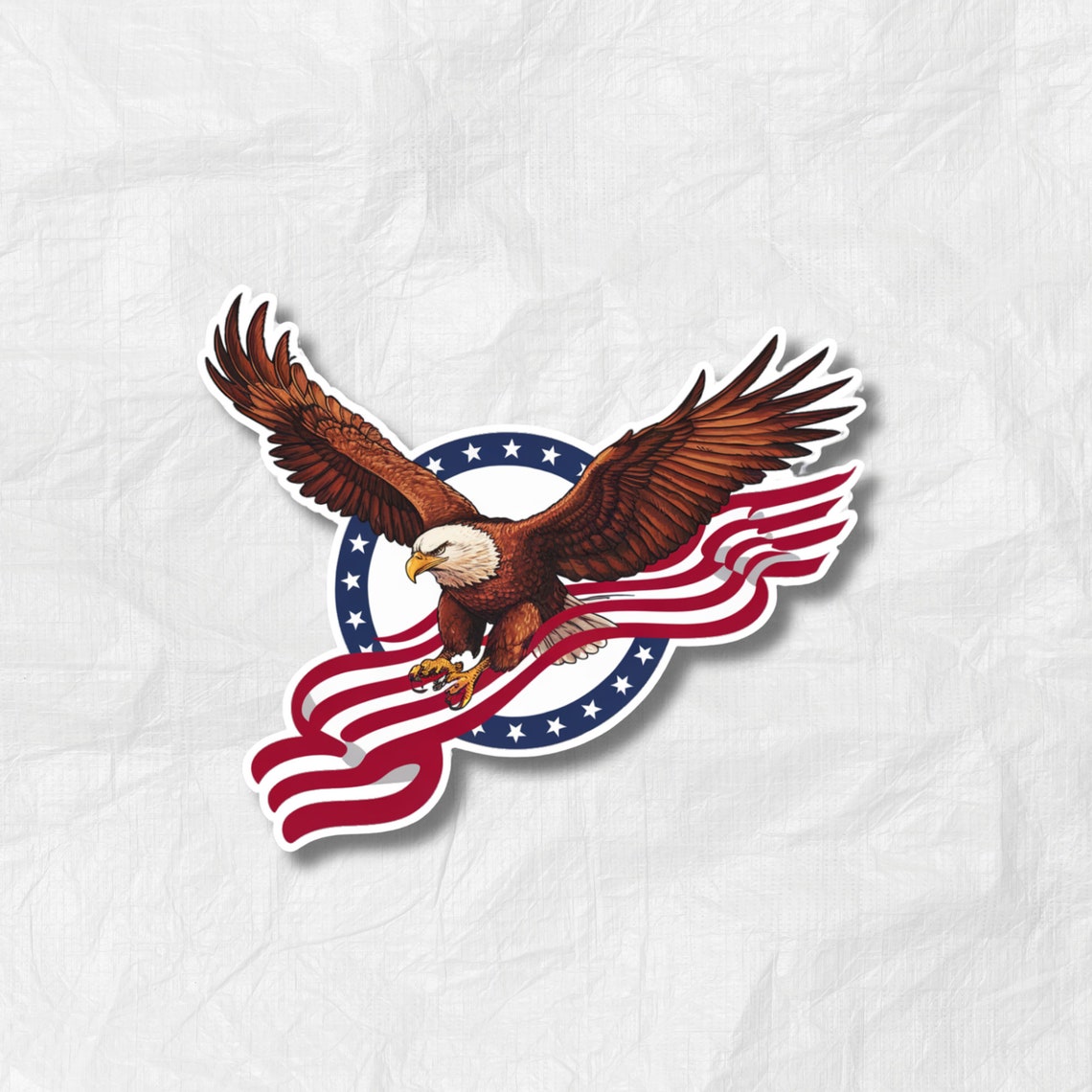 American Eagle Sticker | Patriotic Sticker, USA Flag Decal, National ...