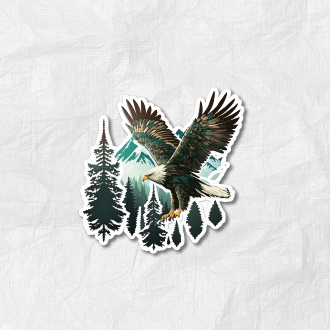 Flying Eagle Sticker | Vinyl Decal for Car, Laptop, or Window ...