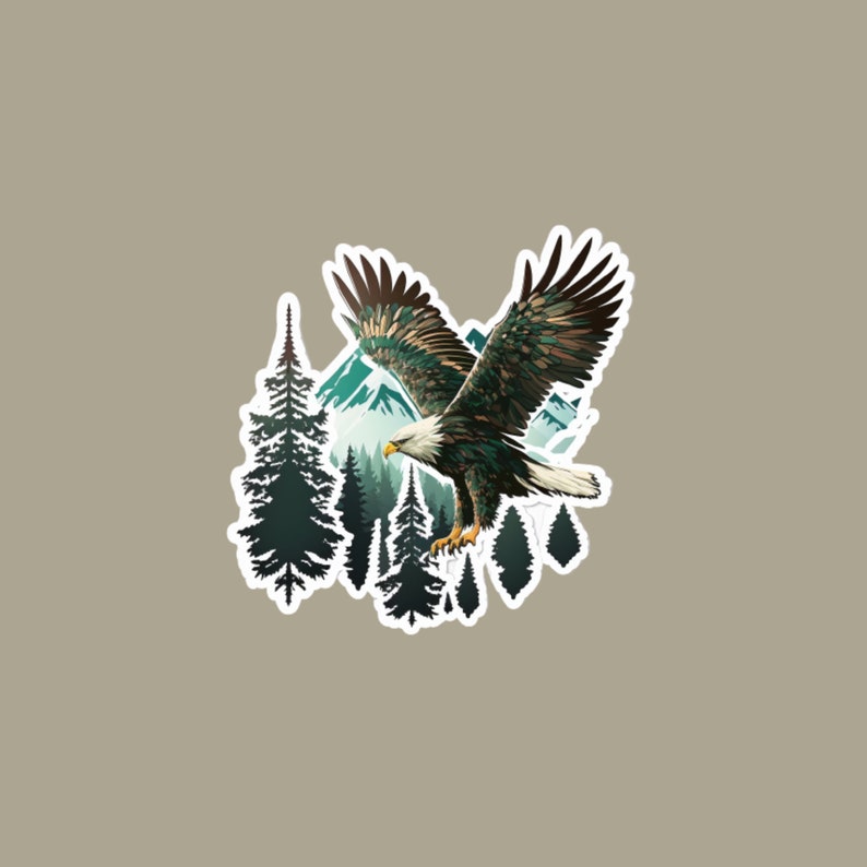 Flying Eagle Sticker | Vinyl Decal for Car, Laptop, or Window ...