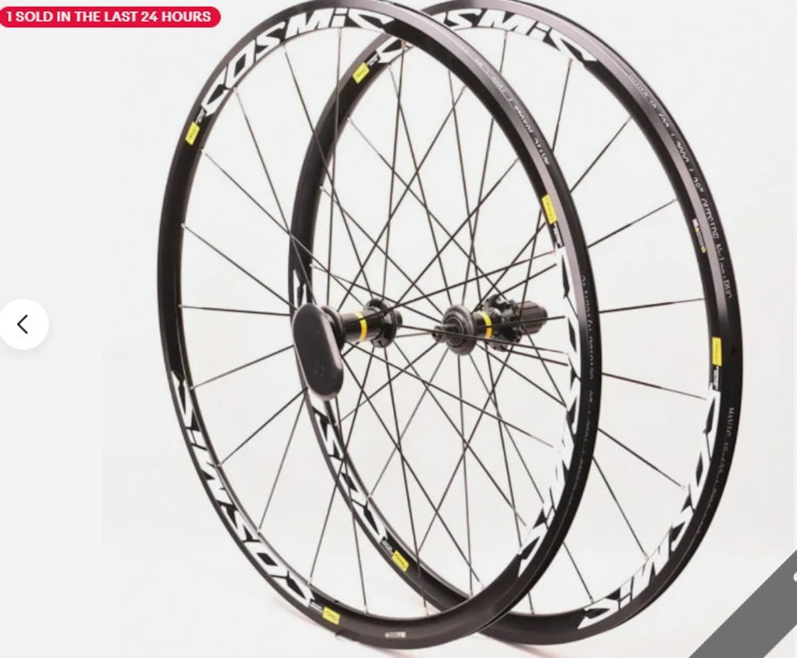 Mavic Cosmic Elite Silver UST Wheelset 700c 28" V Brakes 1.7kg Sram ...