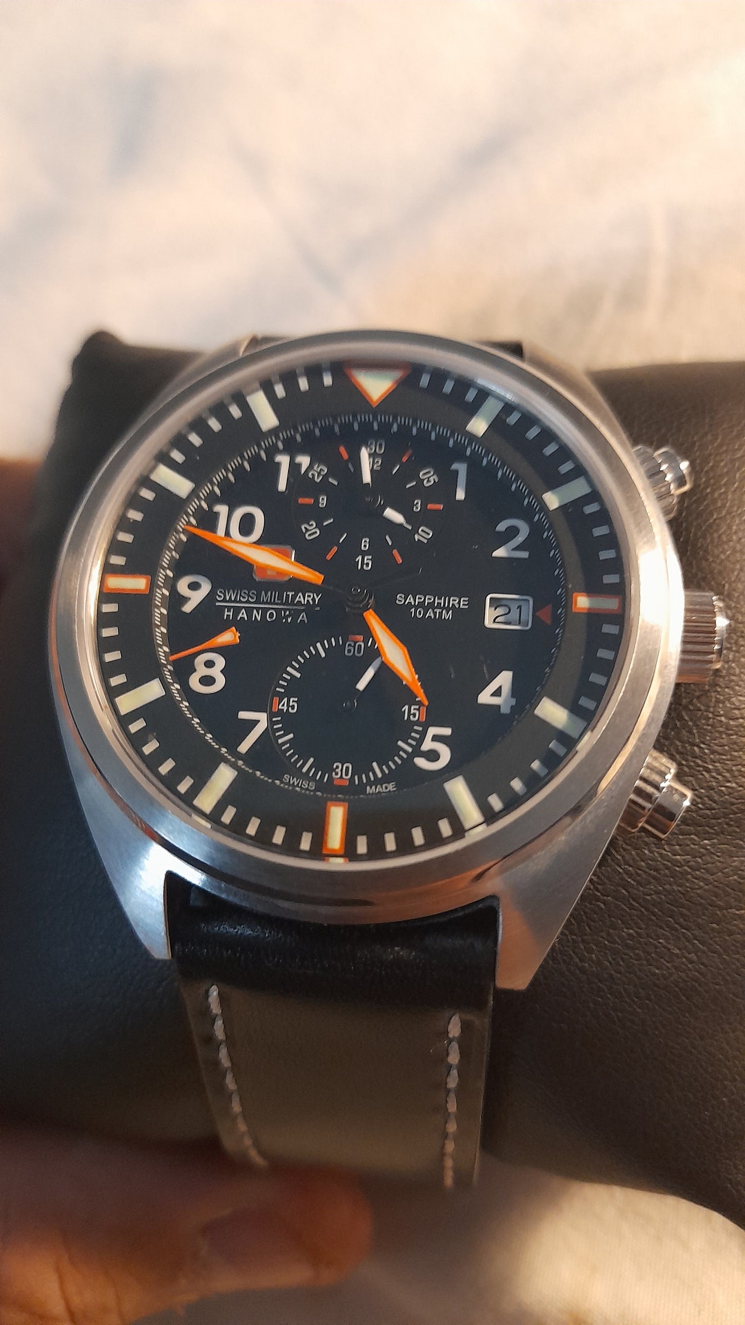 Swiss Military Quartz Pilot Watch - Etsy