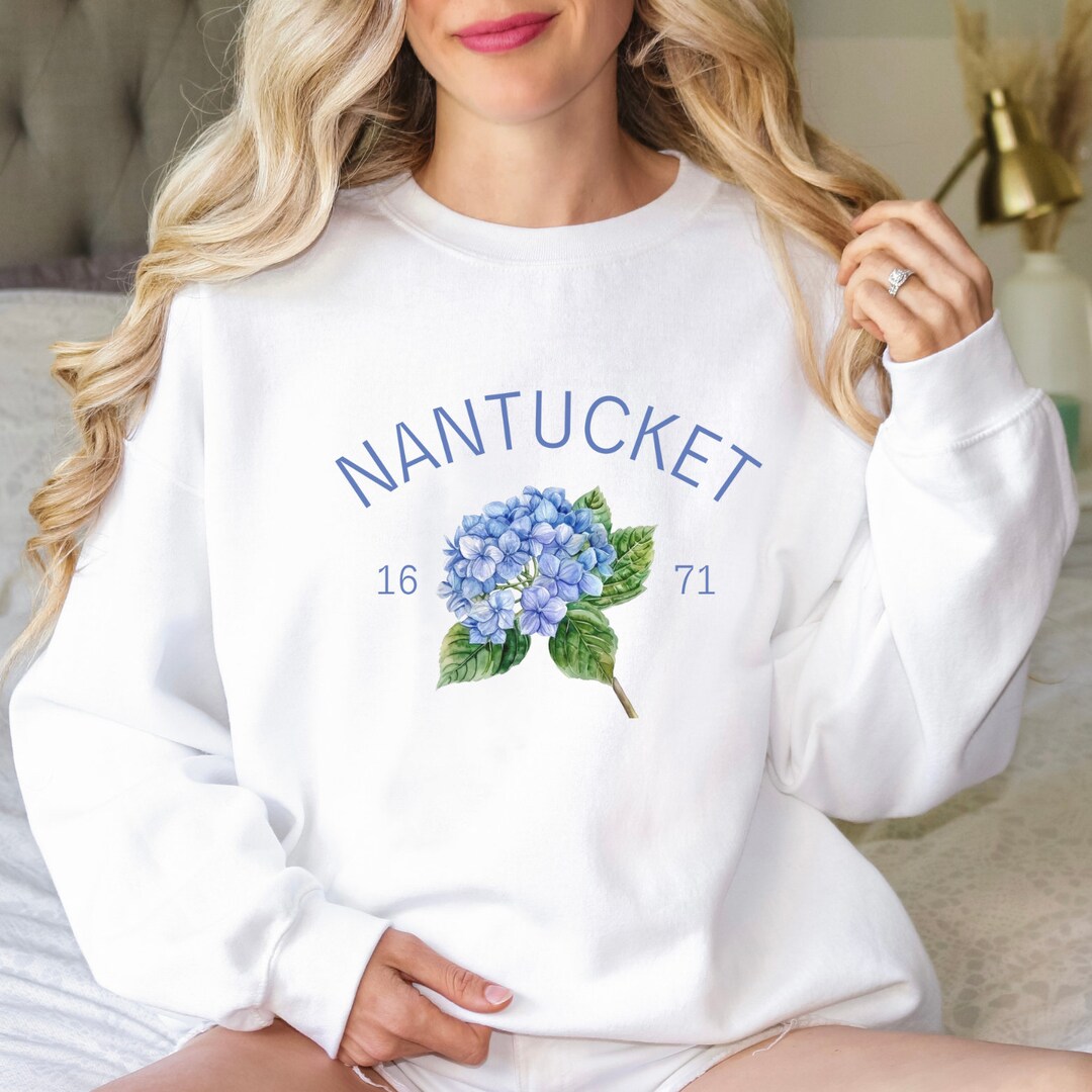 Nantucket Hydrangea Unisex Crewneck Sweatshirt - Etsy