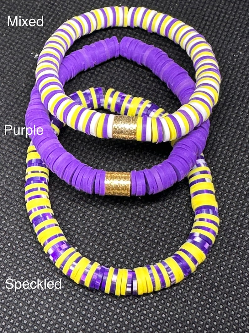 LSU Gameday Bracelets - Etsy