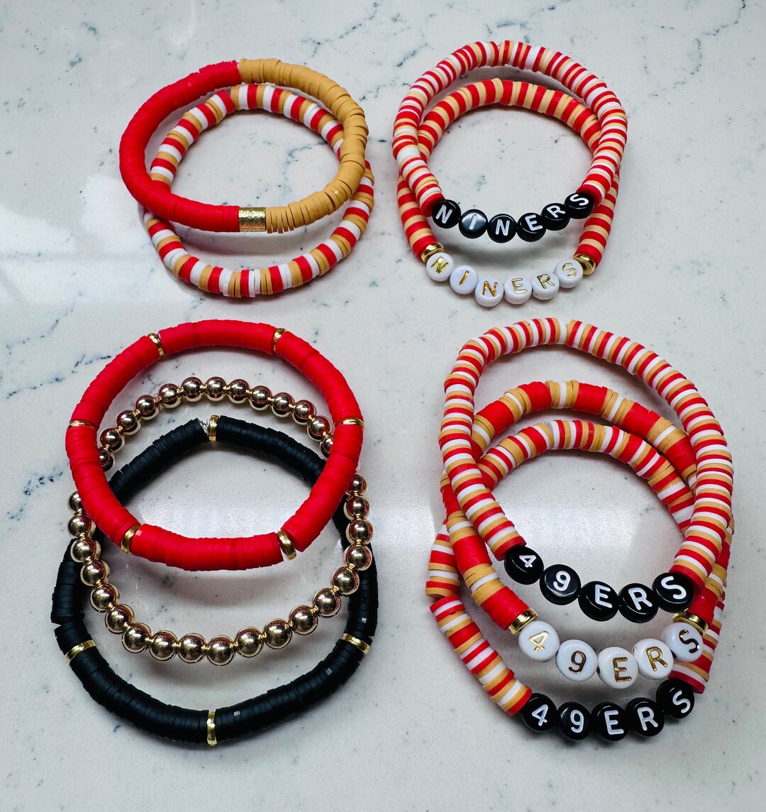 49ers Gameday Bracelets - Etsy