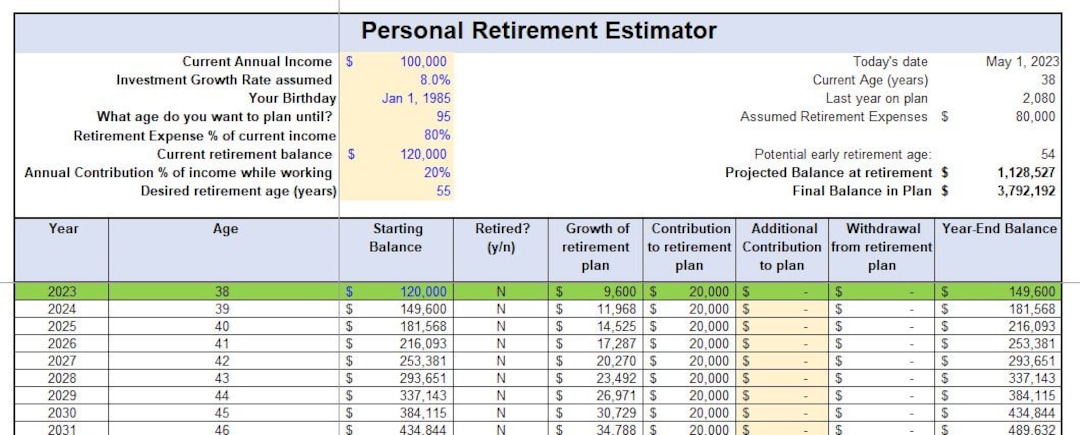 When Can I Retire? Get the Answer With This Retirement Planning Excel ...