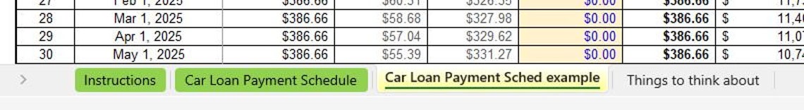 Track Your Car Loan Payment With Ease - Excel Spreadsheet for ...