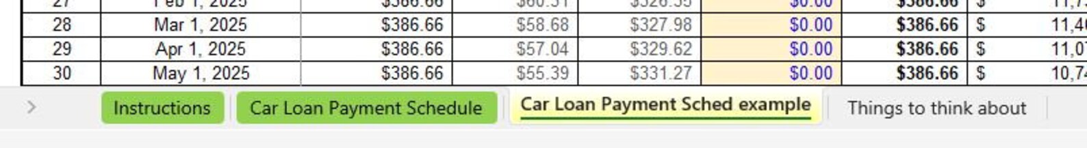 Track Your Car Loan Payment With Ease - Excel Spreadsheet for ...