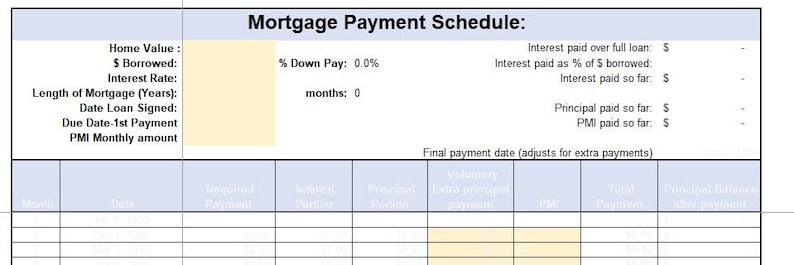 Track Your Mortgage With Our Excel Spreadsheet - Track Your Extra ...