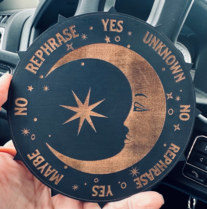 Moon Dowsing Pendulum Board Wooden Engraved Moon Celestial Pendulum Board Spirit Board - Etsy
