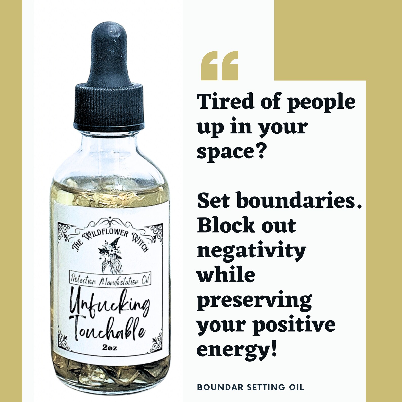 UNF’ING TOUCHABLE Boundary Setting Ritual Oil | Banish Negative Energy ...