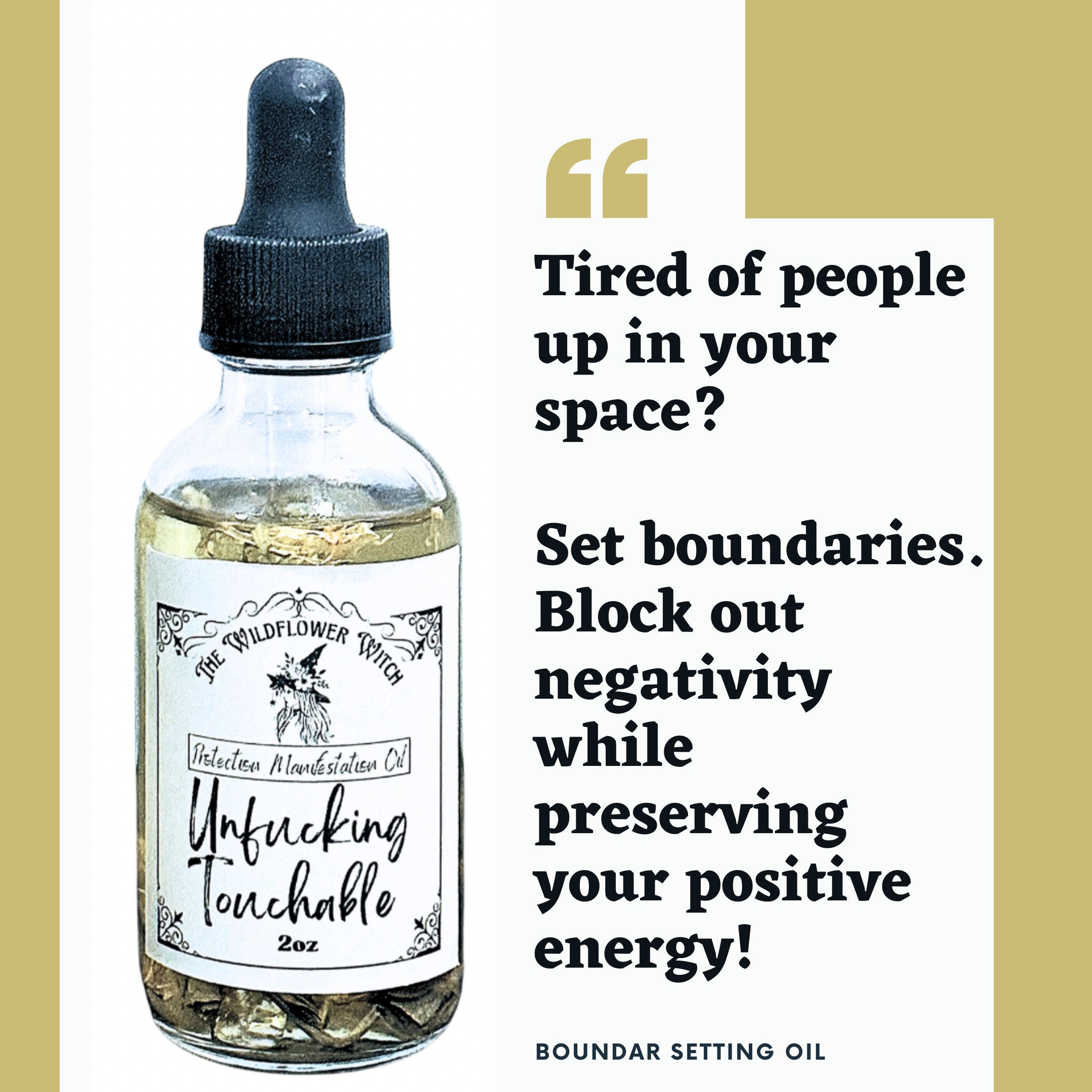 UNF’ING TOUCHABLE Boundary Setting Ritual Oil | Banish Negative Energy ...