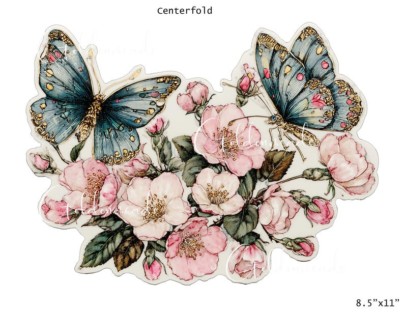 Shabby Chic Butterfly Clip Art: Vintage Ephemera (digital Download) - Etsy