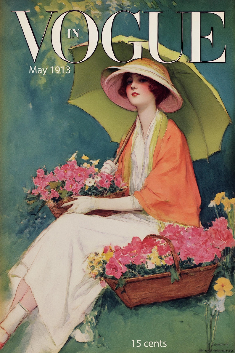 Vintage Magazine Cover Prints: 1900s Fashion Ephemera (commercial Use ...
