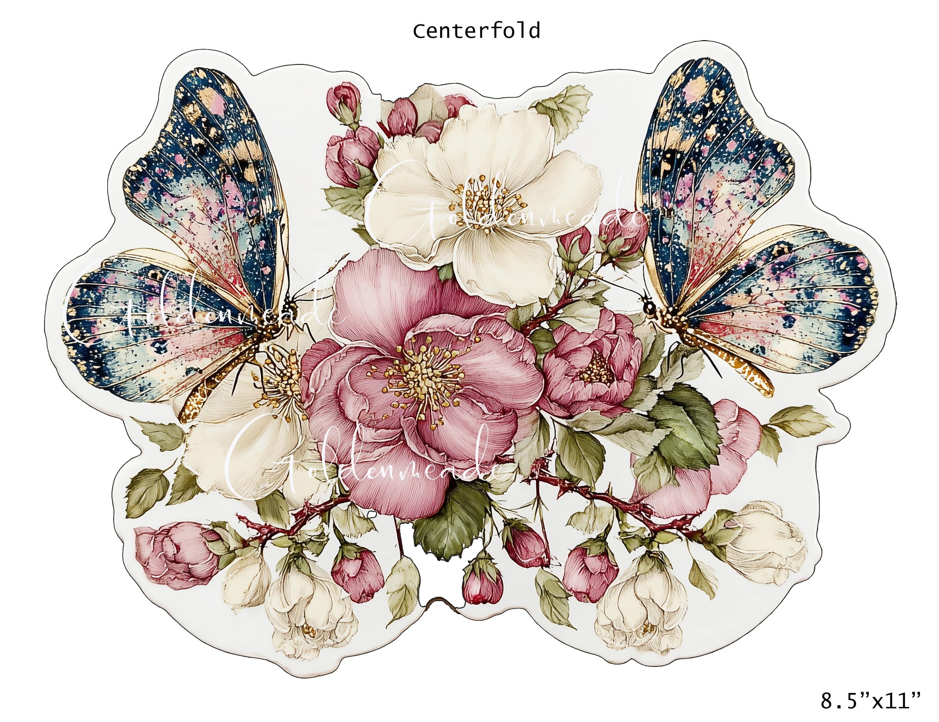 Shabby Chic Butterfly Clip Art: Vintage Ephemera (digital Download) - Etsy
