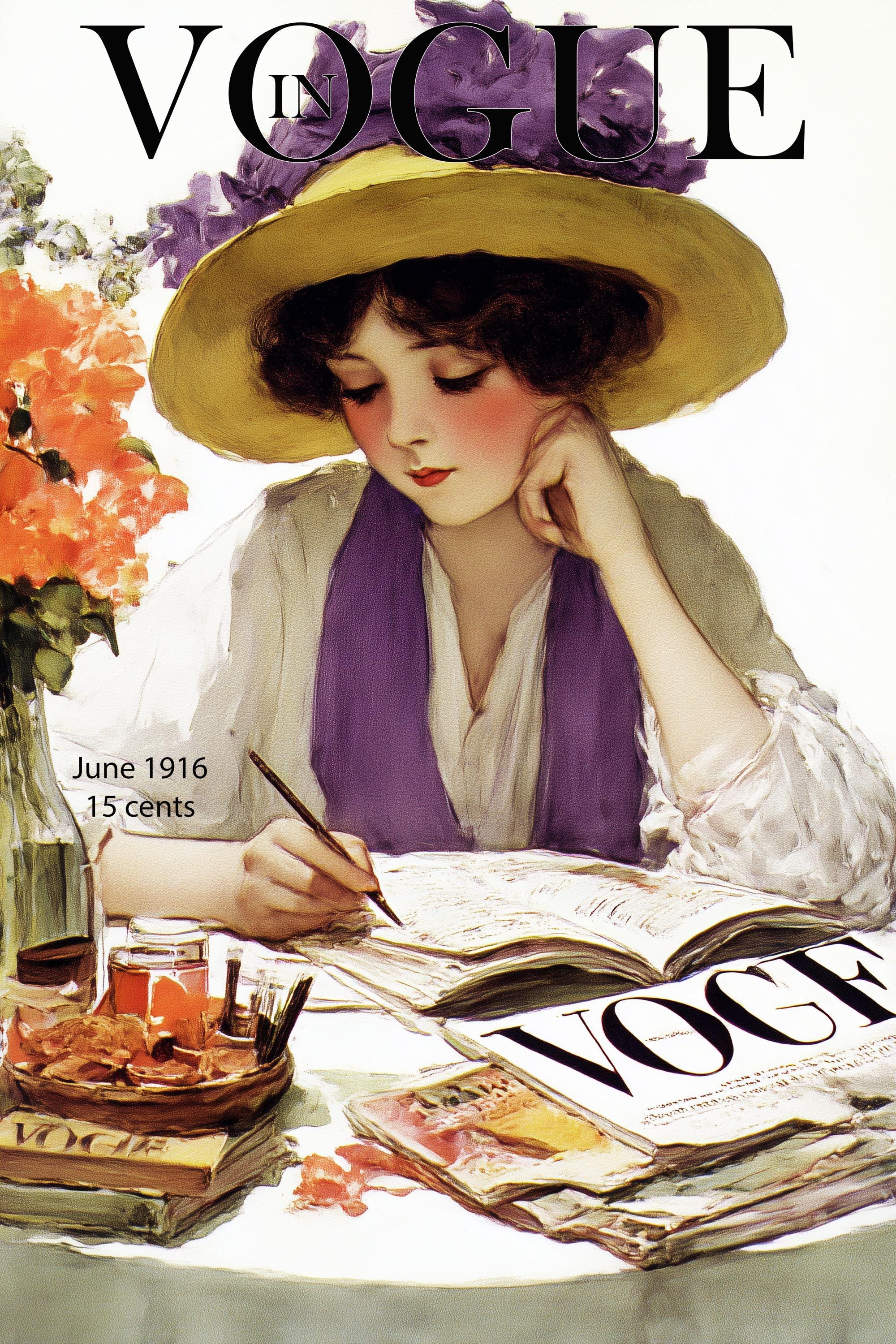 Vintage Magazine Cover Prints: 1900s Fashion Ephemera (commercial Use ...
