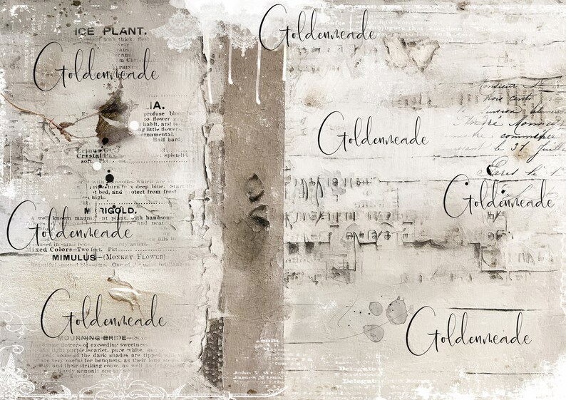 Neutral Collage Papers Set 2 - Etsy