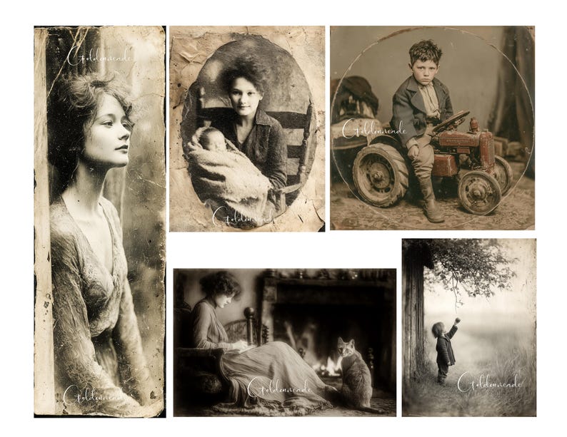 Vintage People #2 - Sepia Photos for Junk Journaling and Scrapbooking ...
