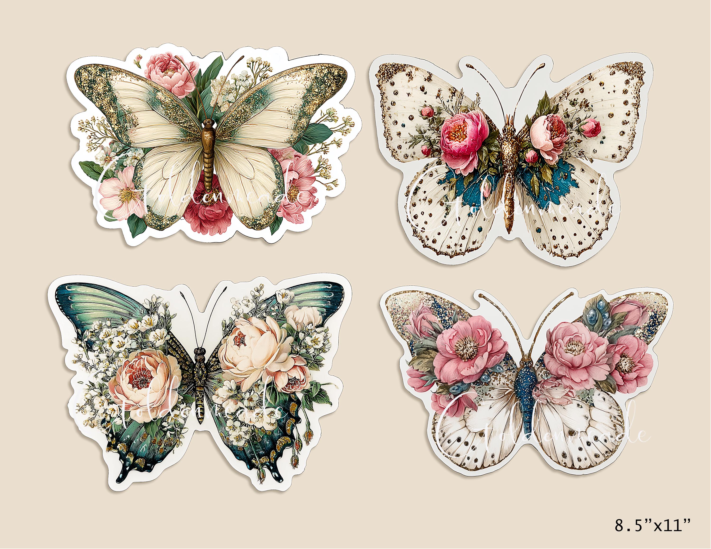 Shabby Chic Butterfly Clip Art: Vintage Ephemera (digital Download) - Etsy
