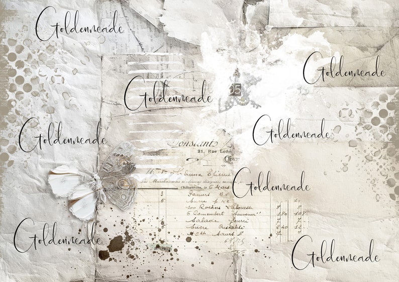 Neutral Collage Papers Set 2 - Etsy