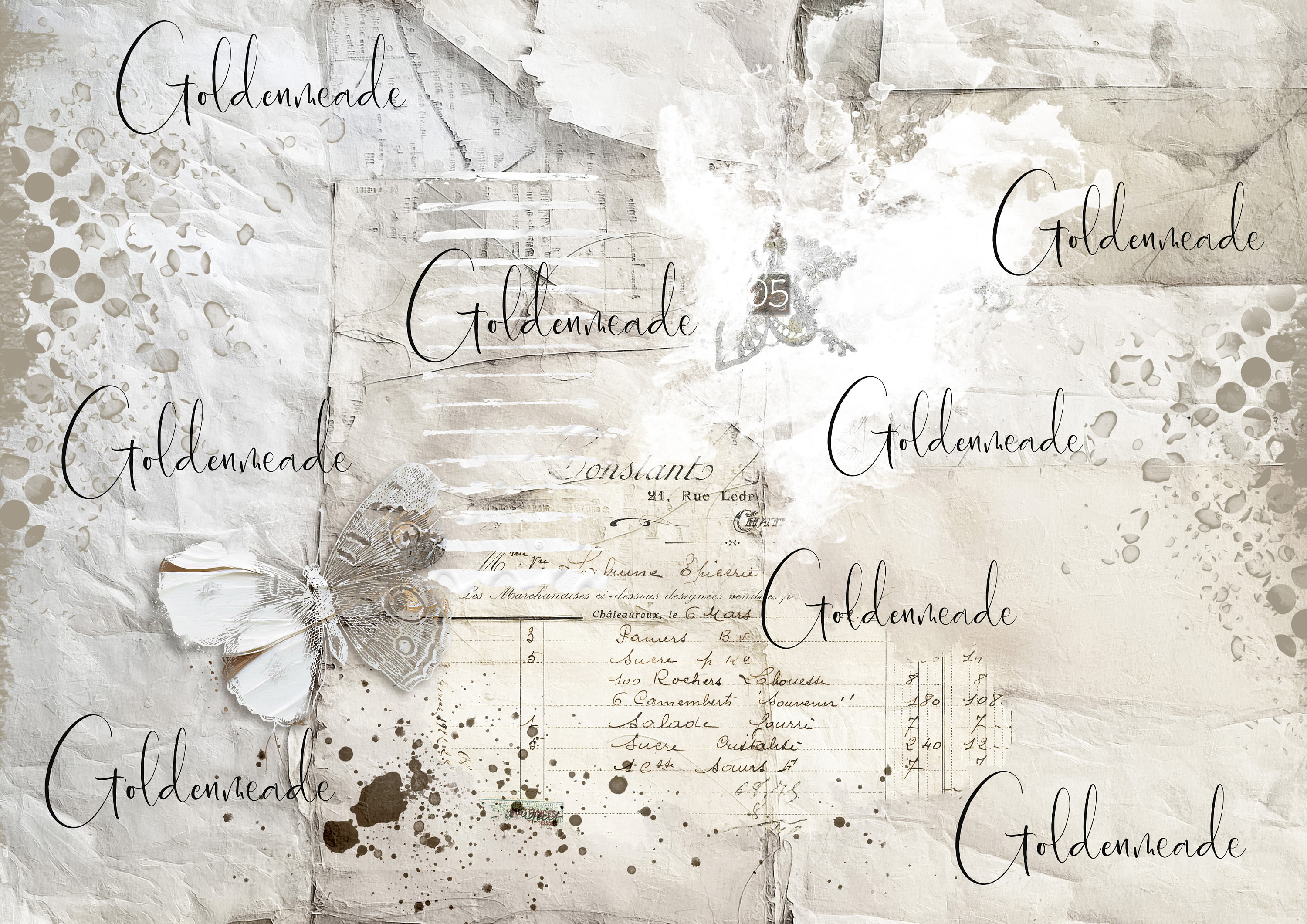 Neutral Collage Papers Set 2 - Etsy