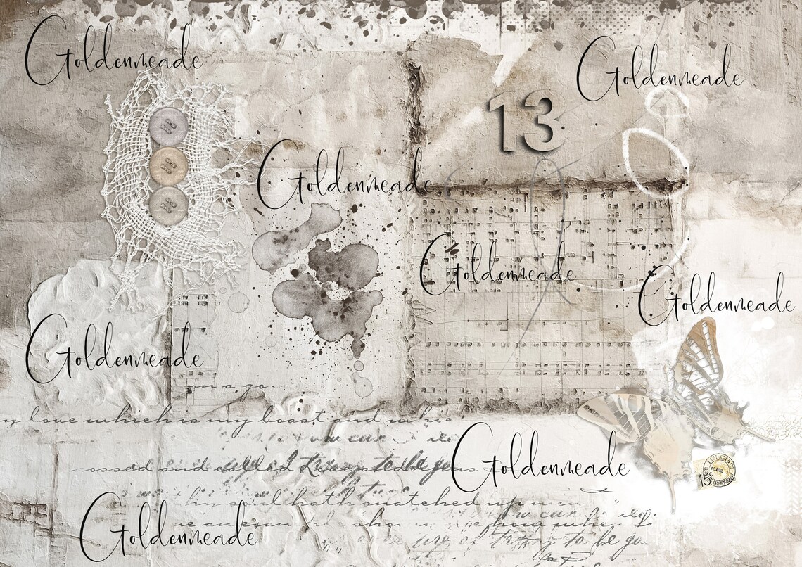 Neutral Collage Papers Set 2 - Etsy