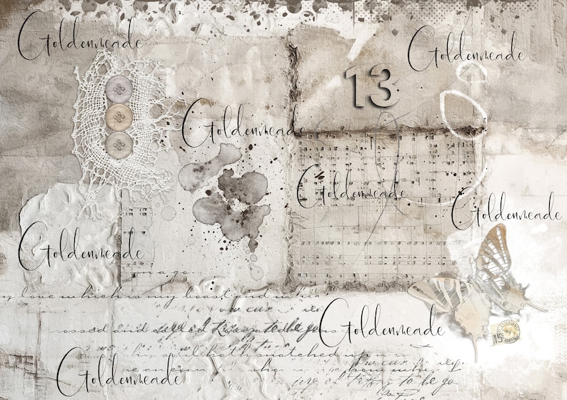 Neutral Collage Papers Set 2 - Etsy